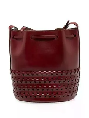 Alaïa Cut-out Drawstring Bucket Bag