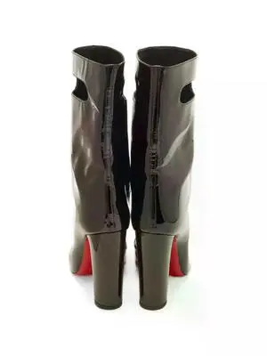 CHRISTIAN LOUBOUTIN Cut-out Patent Leather Boots