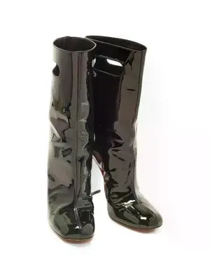 CHRISTIAN LOUBOUTIN Cut-out Patent Leather Boots