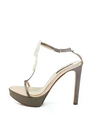 SERGIO ROSSI Ankle-strap Platform Sandals - Grey