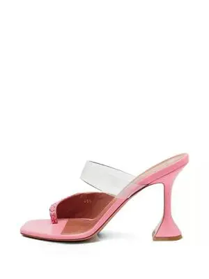 Amina Muaddi Shiona Rhinestone-embellished Heeled Sandals - Pink