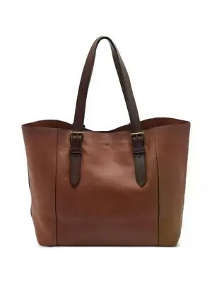 COACH Logo-embossed Grained Leather Tote Bag