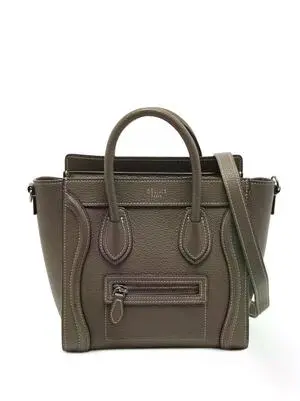 Celine Celine Nano Leather Tote Bag Brown