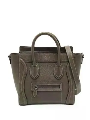 Celine Nano Leather Tote Bag - Brown
