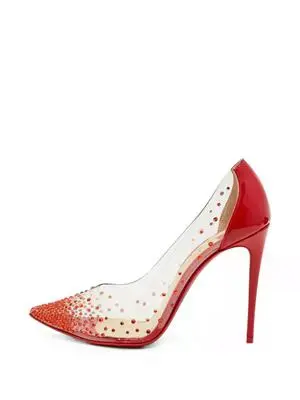 CHRISTIAN LOUBOUTIN Degrastrass Crystal-embellished Pumps - Red