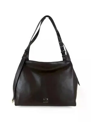 Armani Exchange Logo-plaque Shoulder Bag - Brown