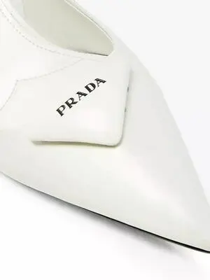 Prada Padded Triangle Logo Slingback Pumps