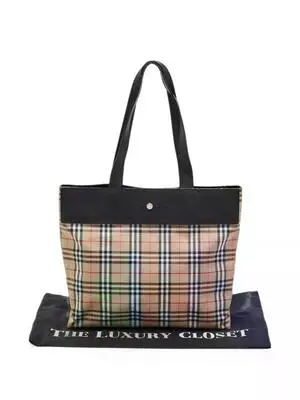 Burberry Check Pattern-print Tote Bag