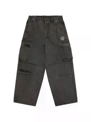 AAPE BY *A BATHING APE Logo-patch Cargo Trousers - Black