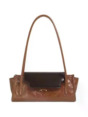 Marni And Black Leather Trunkette Bag - Brown