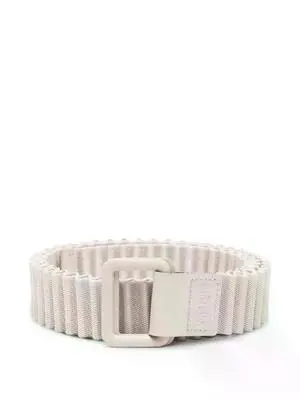 Issey Miyake Pleated Square-buckle Belt - Neutrals