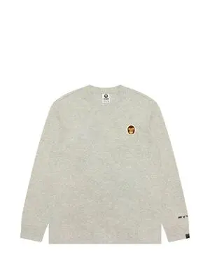 AAPE BY *A BATHING APE Logo-patch Long-sleeve T-shirt - Grey