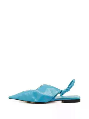 Bottega Veneta Pointed-toe Twist Ballet Flats - Blue