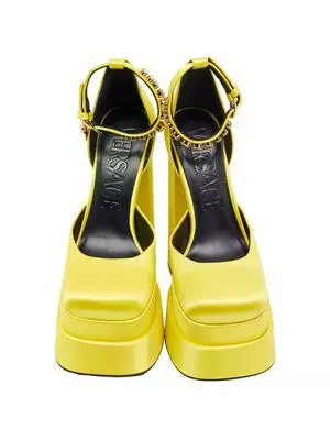 Versace Platform Pumps With Crystal Embellishments