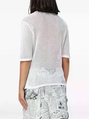 Moschino Open-knit Smiley Sweater