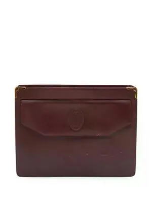 Cartier Must De Leather Clutch Bag - Red
