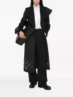 Proenza Schouler Alix Eyelet-embellished Coat - Black