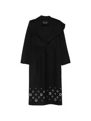 Proenza Schouler Alix Eyelet Embellished Coat - Black