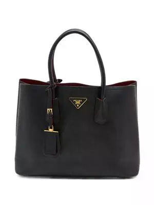 Prada Saffiano Cuir Double-handle Tote Bag - Black