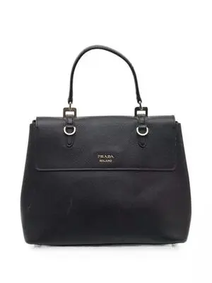 Prada Saffiano Turn-lock Tote Bag