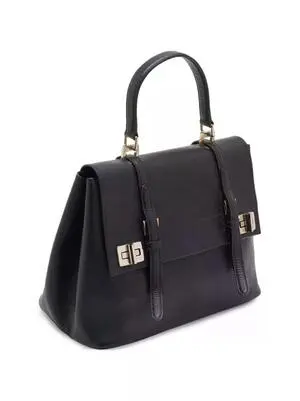 Prada Saffiano Turn-lock Tote Bag - Black