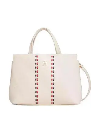 Tommy Hilfiger Timeless Mini Logo-plaque Tote Bag - Neutrals