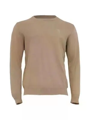 Burberry Logo-embroidered Knitted Sweater - Neutrals