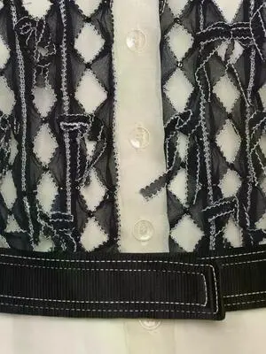 Carolina Herrera Embroidered Belted Shirt