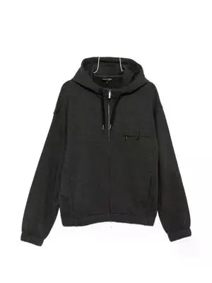 Emporio Armani Zip-up Hooded Jacket - Grey