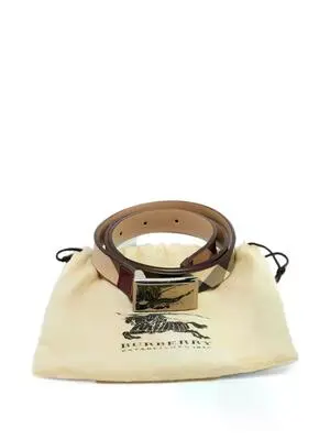 Burberry Nova Check Buckle Belt - Neutrals