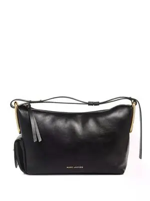 Marc Jacobs Logo-print Leather Shoulder Bag - Black