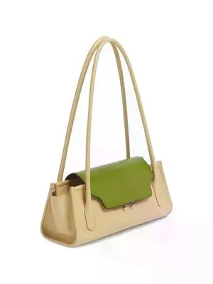 Marni Cream And Green Leather Trunkette Bag