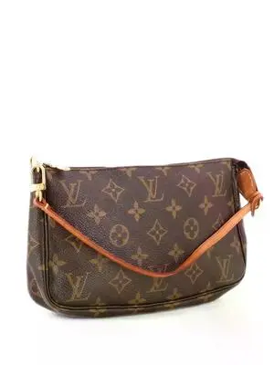 LOUIS VUITTON Pochette Accessoires Monogram Canvas Clutch Bag - Brown