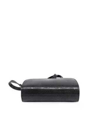 A.p.c. Demi-lune Snake-embossed Crossbody Bag - Black