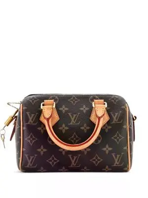 LOUIS VUITTON Speedy Bandouliere Monogram Canvas Bag - Brown