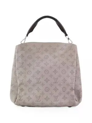 LOUIS VUITTON Mahina Leather Pm Hobo Bag - Neutrals
