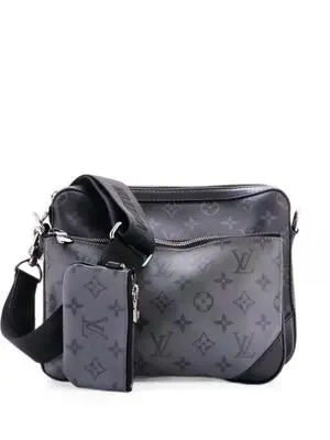 LOUIS VUITTON Trio Messenger Bag Reverse Monogram Eclipse Canvas - Black