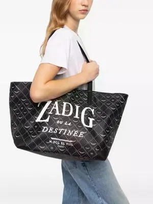 Zadig&Voltaire Z Shopper Xl Monogram Book Tag Bag - Black