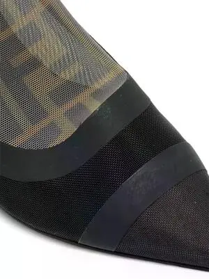 Fendi Ff Logo Print Mesh Sock Boots