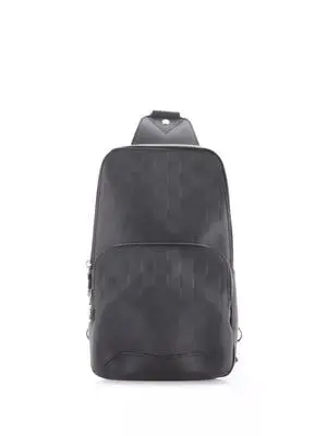 LOUIS VUITTON Avenue Sling Bag Damier Infini Leather Shoulder Bag - Black