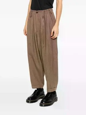 MASTERMIND WORLD Glen-check Pleated Trousers