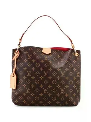 LOUIS VUITTON Monogram Canvas Pm Hobo Bag - Brown