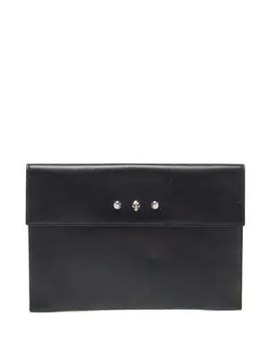 Alexander McQueen Skull-motif Leather Clutch Bag - Black