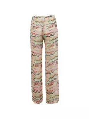Missoni Zigzag-print Straight-leg Trousers - Neutrals