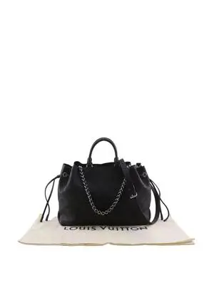 LOUIS VUITTON Monogram Mahina Bella Tote Satchel - Black