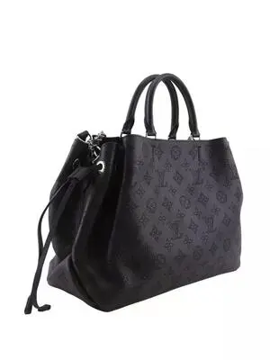 LOUIS VUITTON Monogram Mahina Bella Tote Satchel - Black