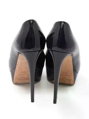 JIMMY CHOO Luna Patent Peep-toe Pumps - Black