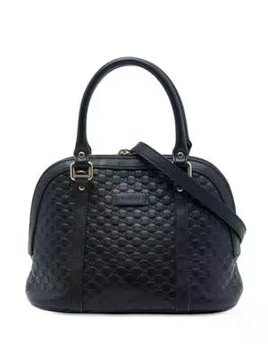 Gucci 2016-2026 Mini Microguccissima Dome Satchel - Black