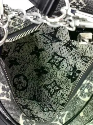 LOUIS VUITTON Monogram Jacquard Denim Loop Hobo Bag