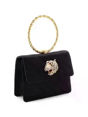 Gucci Rajah Broadway Top Handle Evening Bag Quilted Satin Satchel